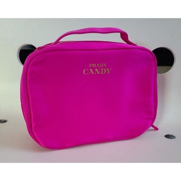 Prada | Bags | Nwot Prada Candy Pink Makeup Pouch Travel Bag Cosmetic ...